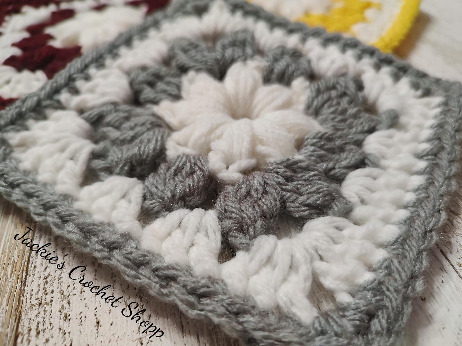 PDF Crochet Pattern, Crochet Granny Square, Puff Stitch Granny Square ...