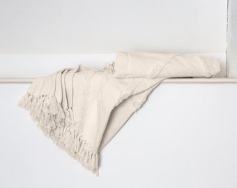 Diamond Design Cream Sofa Throw Cotton Soft Sofa Throw - Etsy UK