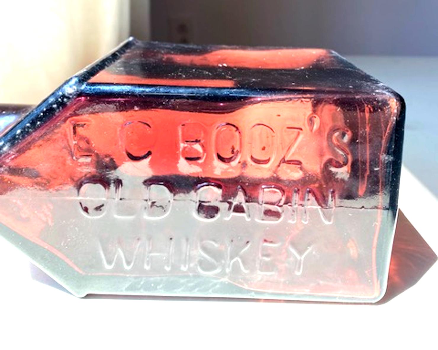Vintage E. C. Booz's Old Cabin Whiskey Purple Wheaton Glass Bottle - Etsy