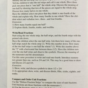 Math Manipulatives - Fraction Strips, Decimal Strips, Percentage Strips ...