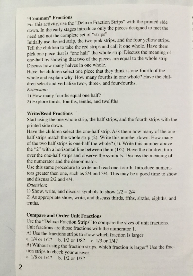 Math Manipulatives - Fraction Strips, Decimal Strips, Percentage Strips ...
