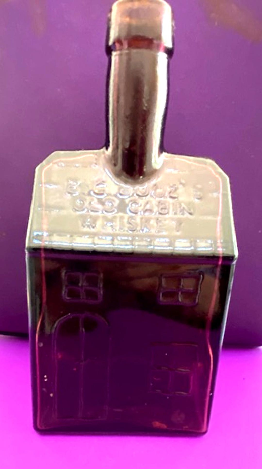 Vintage E. C. Booz's Old Cabin Whiskey Purple Wheaton Glass Bottle - Etsy