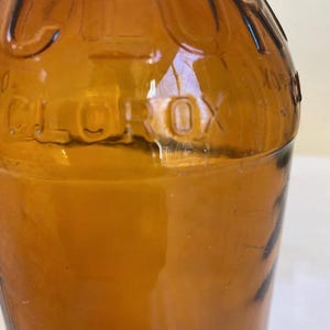 Vintage 1940s Amber Clorox Bottle 32 Oz. Embossed With CLOROX and 32 Oz. Around Neck. - Etsy