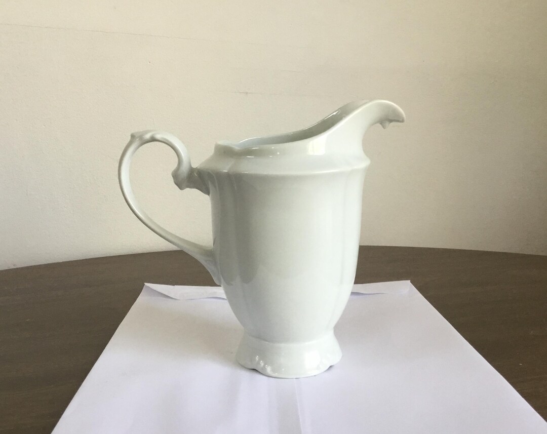 Beautiful, Elegant White Pitcher From 1960s - Etsy