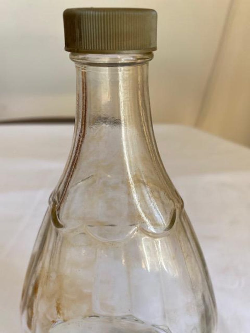 Vintage Clear Glass Bottle. Nice Shape With Fluted Sides - Etsy