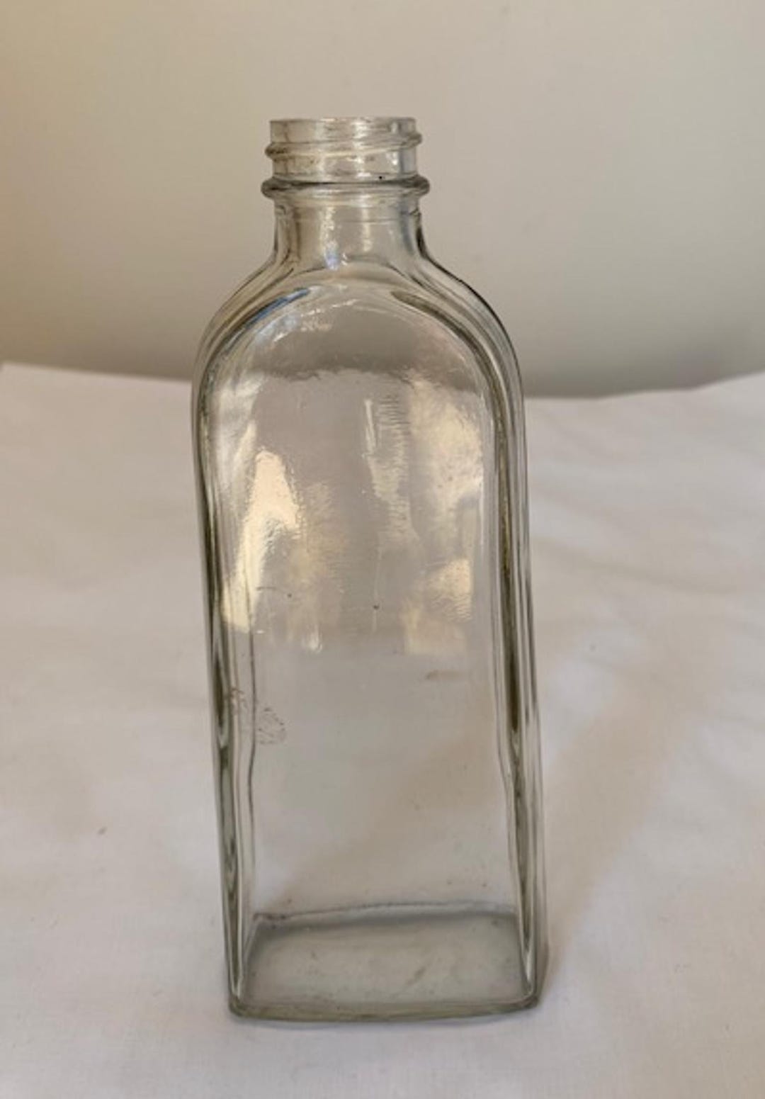 Vintage Clear Glass Bottle With Fluted Sides - Etsy