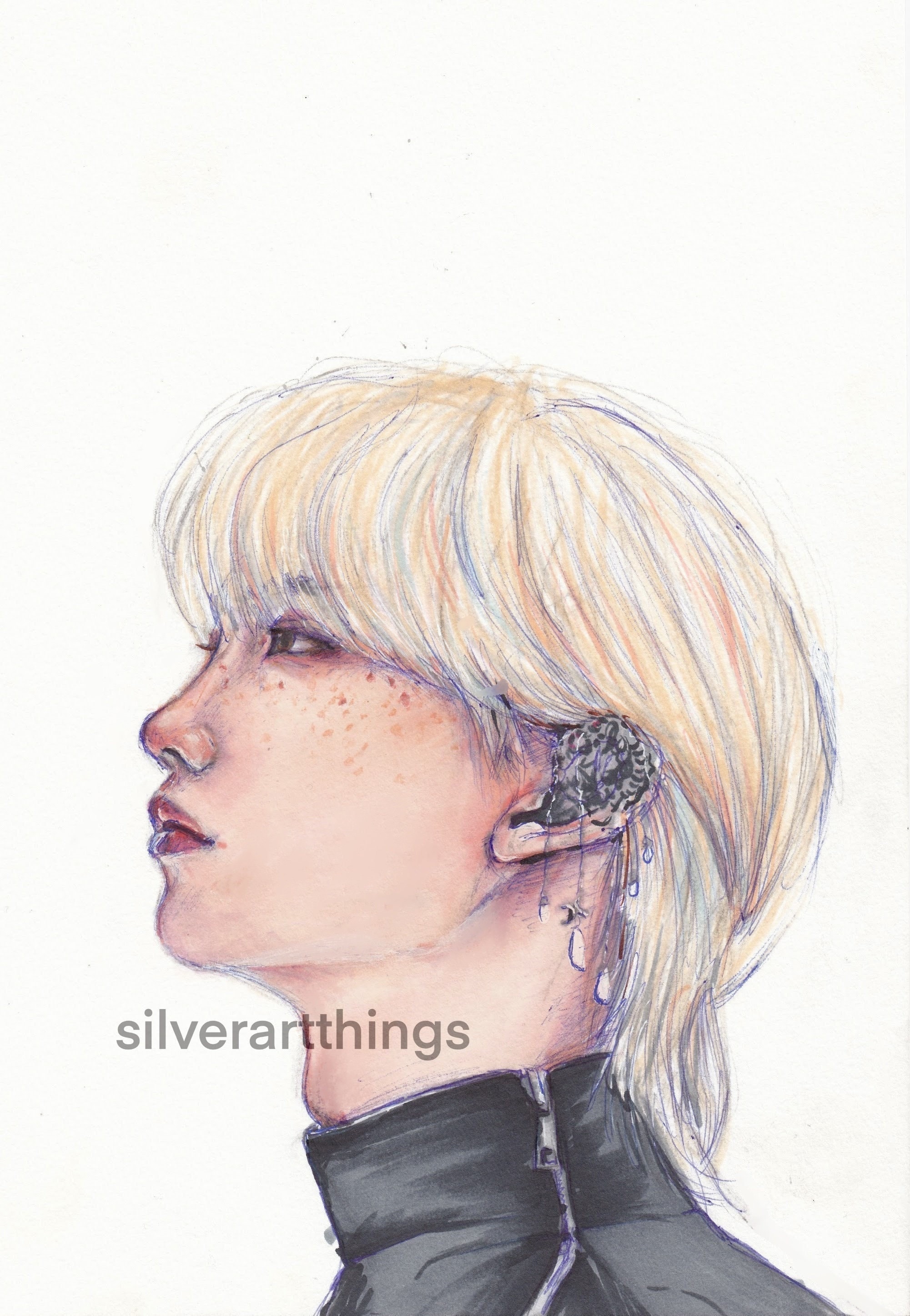 Felix Stray Kids Arte Imprimir Dibujo Estético - Etsy México