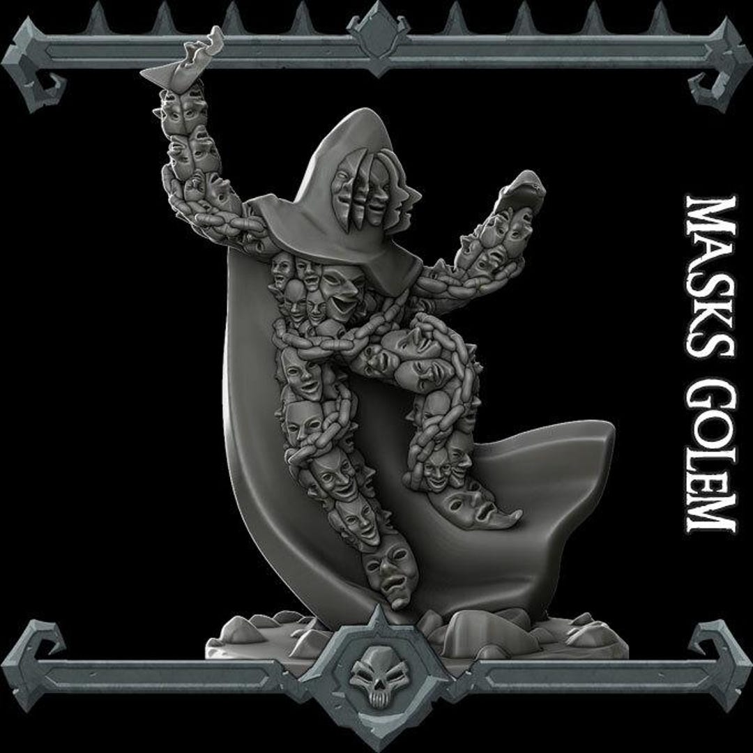 Masks Golem | Large | Rocket Pig Miniatures | Dungeons and Dragons ...