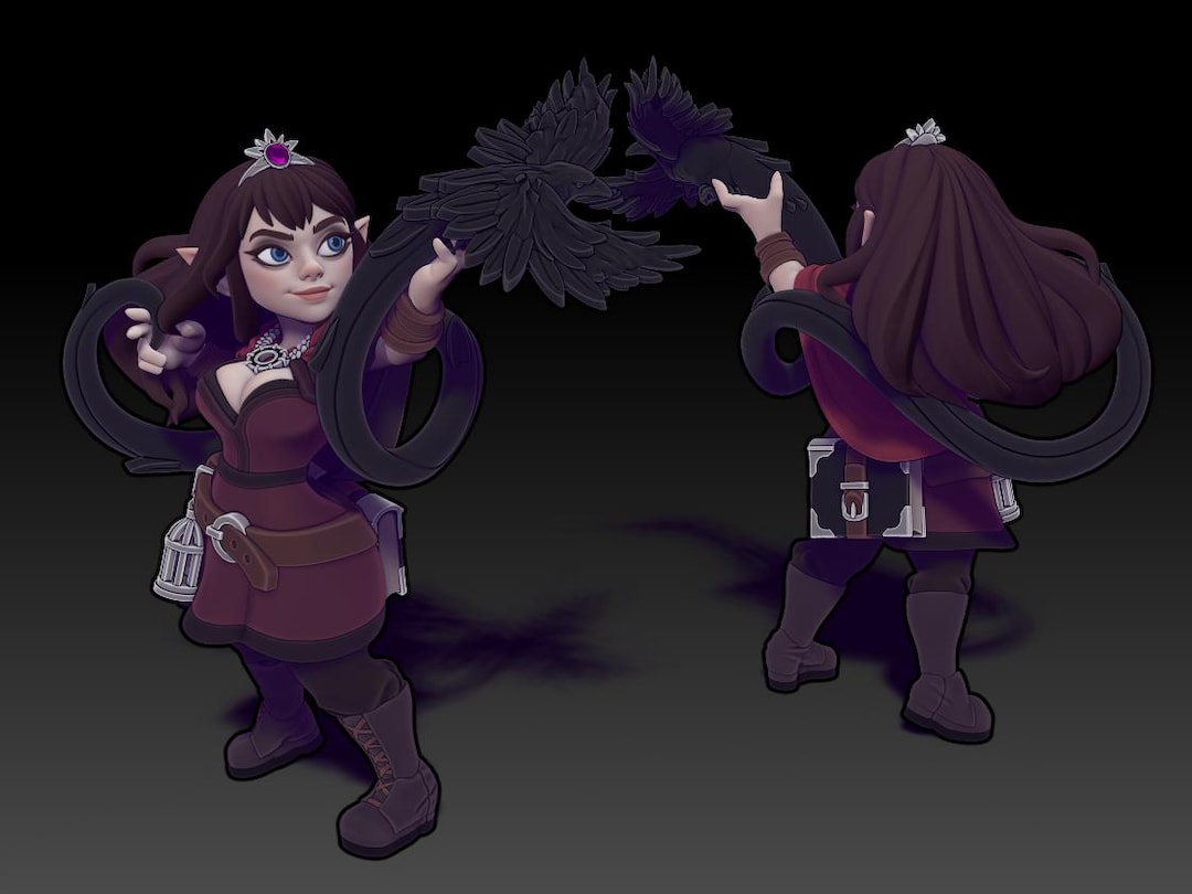 Hadrey | Raven Queen Follower | Halfling Warlock | Medium | 32mm | Twin ...