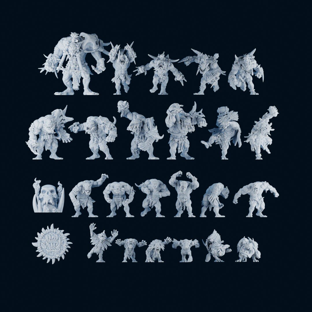 Savage Orcs Team | Fantasy Football | Brutefun Miniatures - Etsy