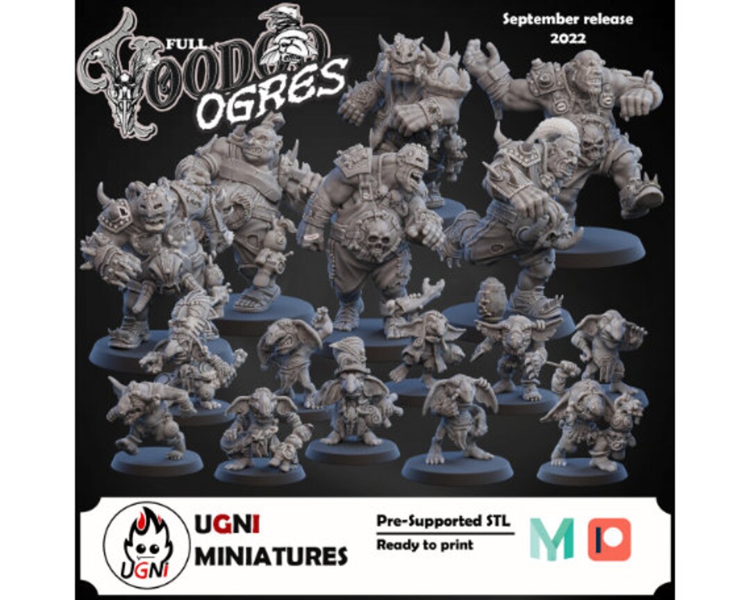 Voodoo Ogre Team | 16 Models | Fantasy Football | Ugni - Etsy