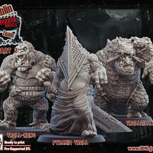 Goblin Horror Trolls | 3 Models | Big Guys | Goblin Horror Movie Team | Fantasy Football | Ugni ...