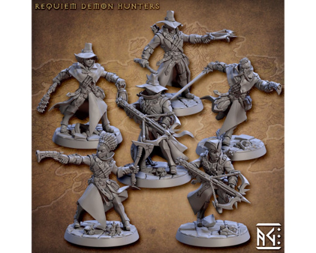 Demon Hunters | Medium | 32mm Scale | Requiem Demon Hunters | Artisan ...