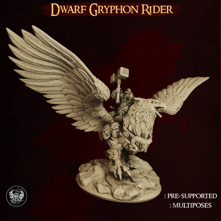 Dwarf Gryphon Riders Large Dwarves Vs. Elves 32mm - Etsy UK