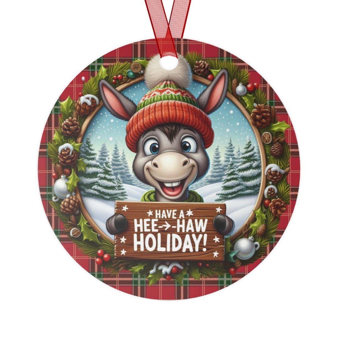 Have a Hee-haw Holiday Donkey Ornament | Metal Christmas Tree ...