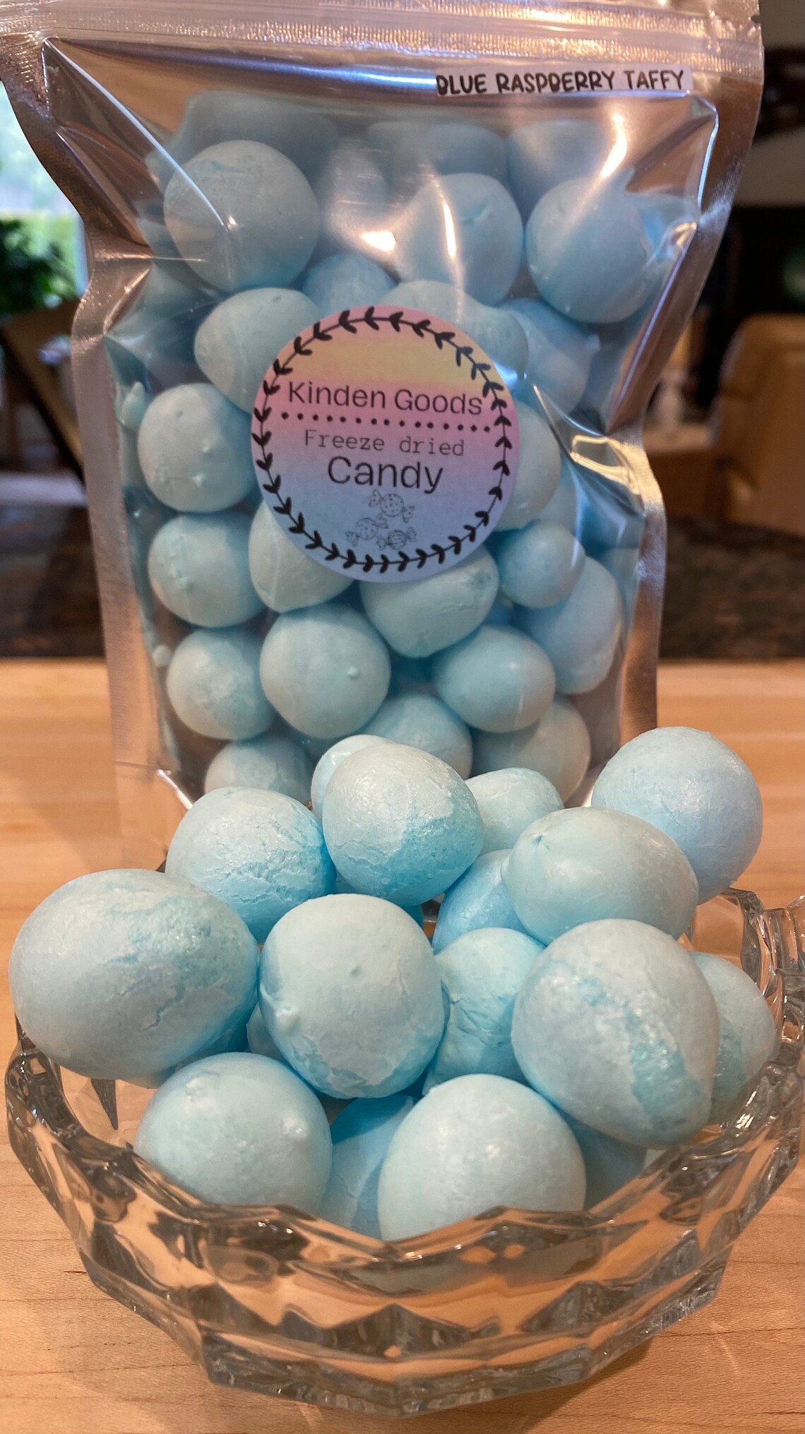 Freeze Dried Blue Raspberry Saltwater Taffy, Freeze Dried Candy, Space ...