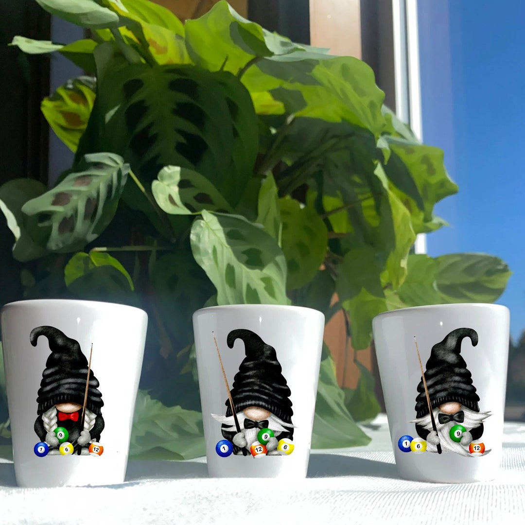 Billards Pool Gnome Shot Glasses - Etsy