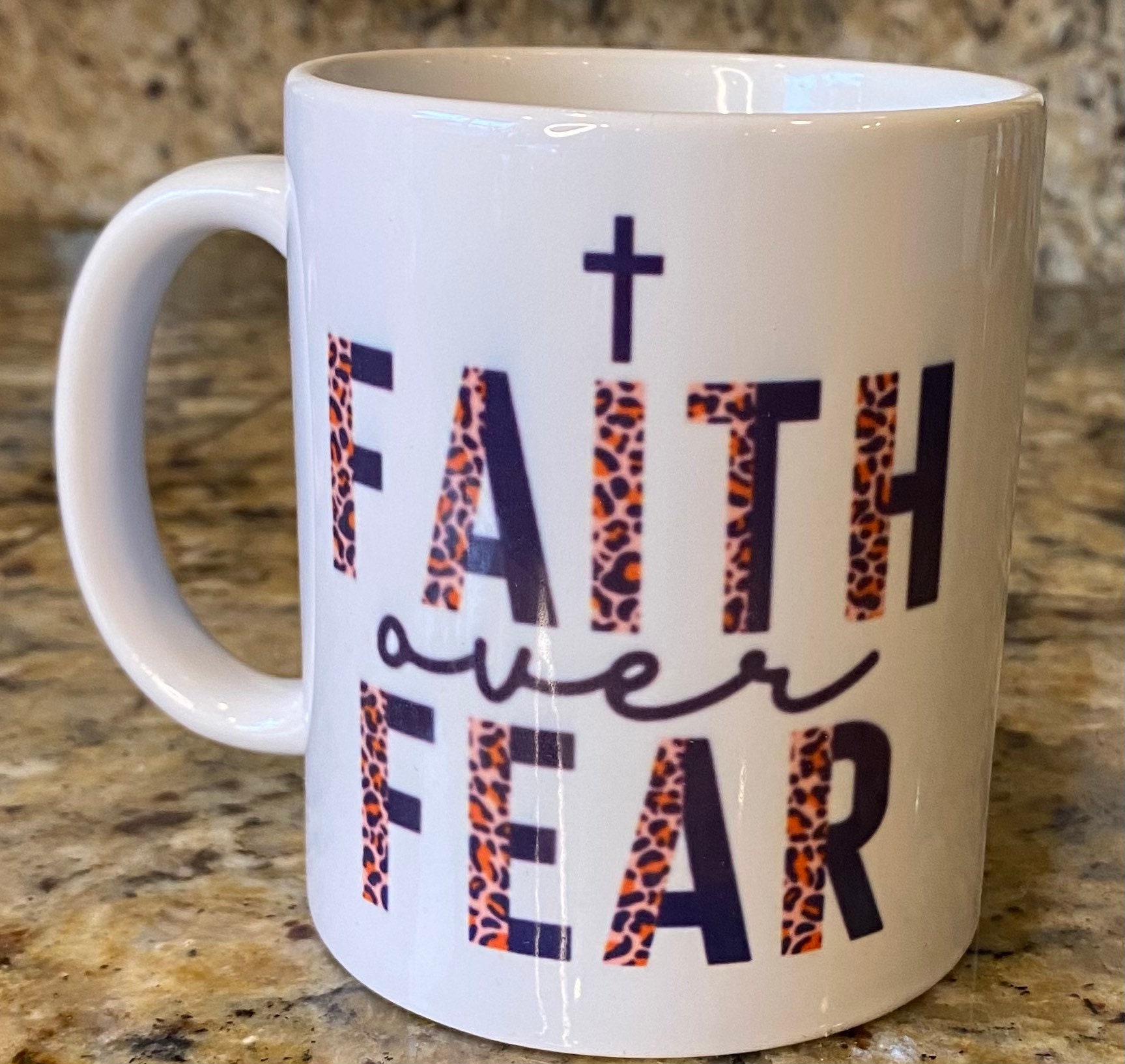 Faith Over Fear Mug, Coffee Cup, Coffee Mug, Faith Mug, Faith Over Fear ...