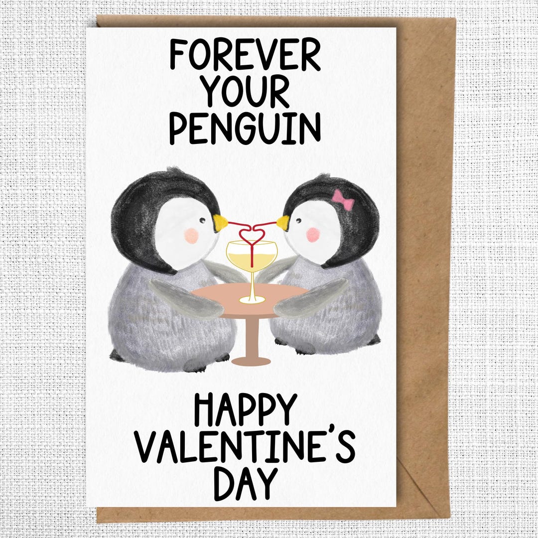 Forever Your Penguin Valentine's Day Card, Cute Card, for Wife ...