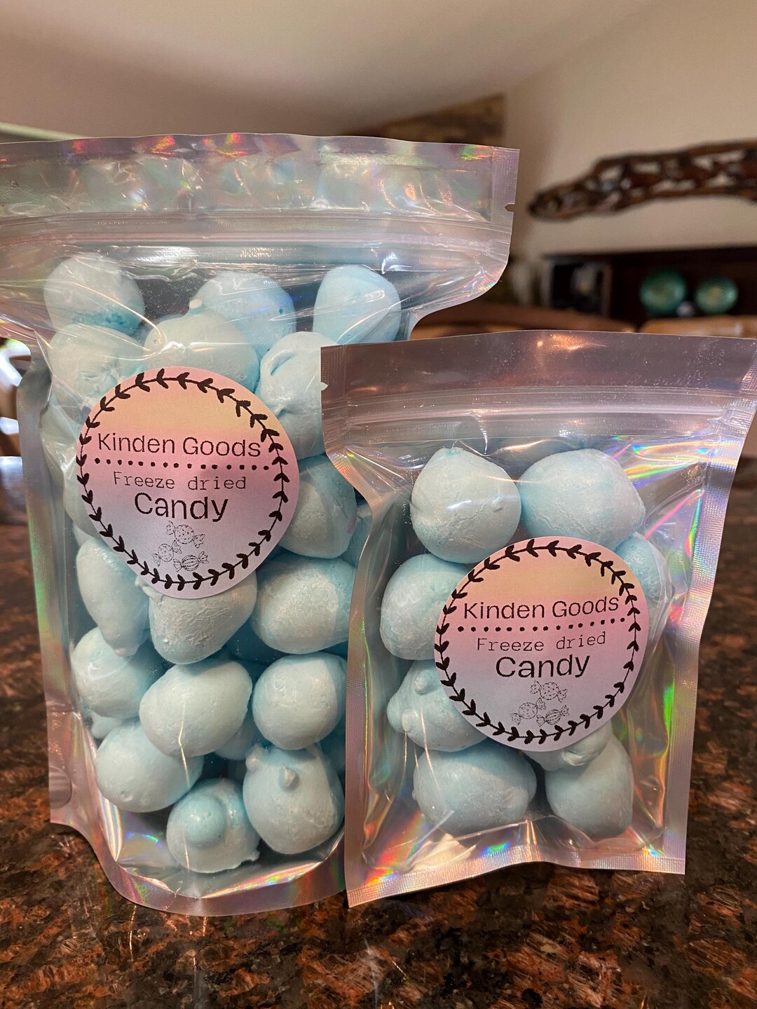 Freeze Dried Blue Raspberry Saltwater Taffy, Freeze Dried Candy, Space ...