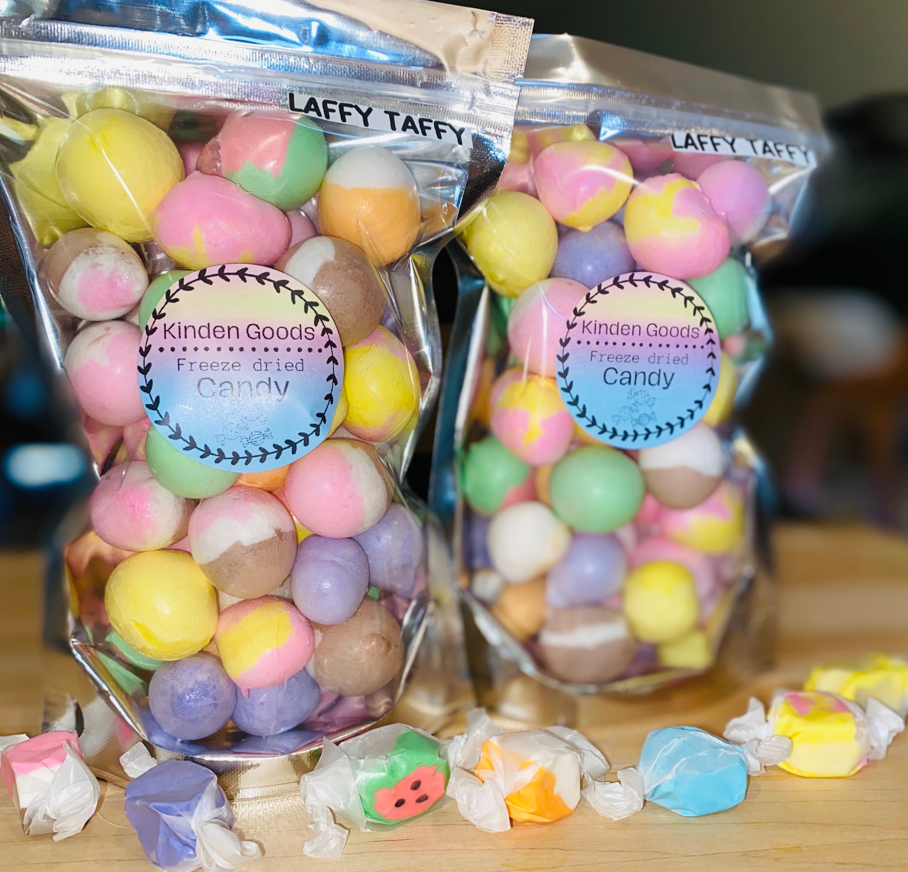 Freeze Dried Mixed Flavor Salt Water Taffy, Freeze Dried Candy, Space ...