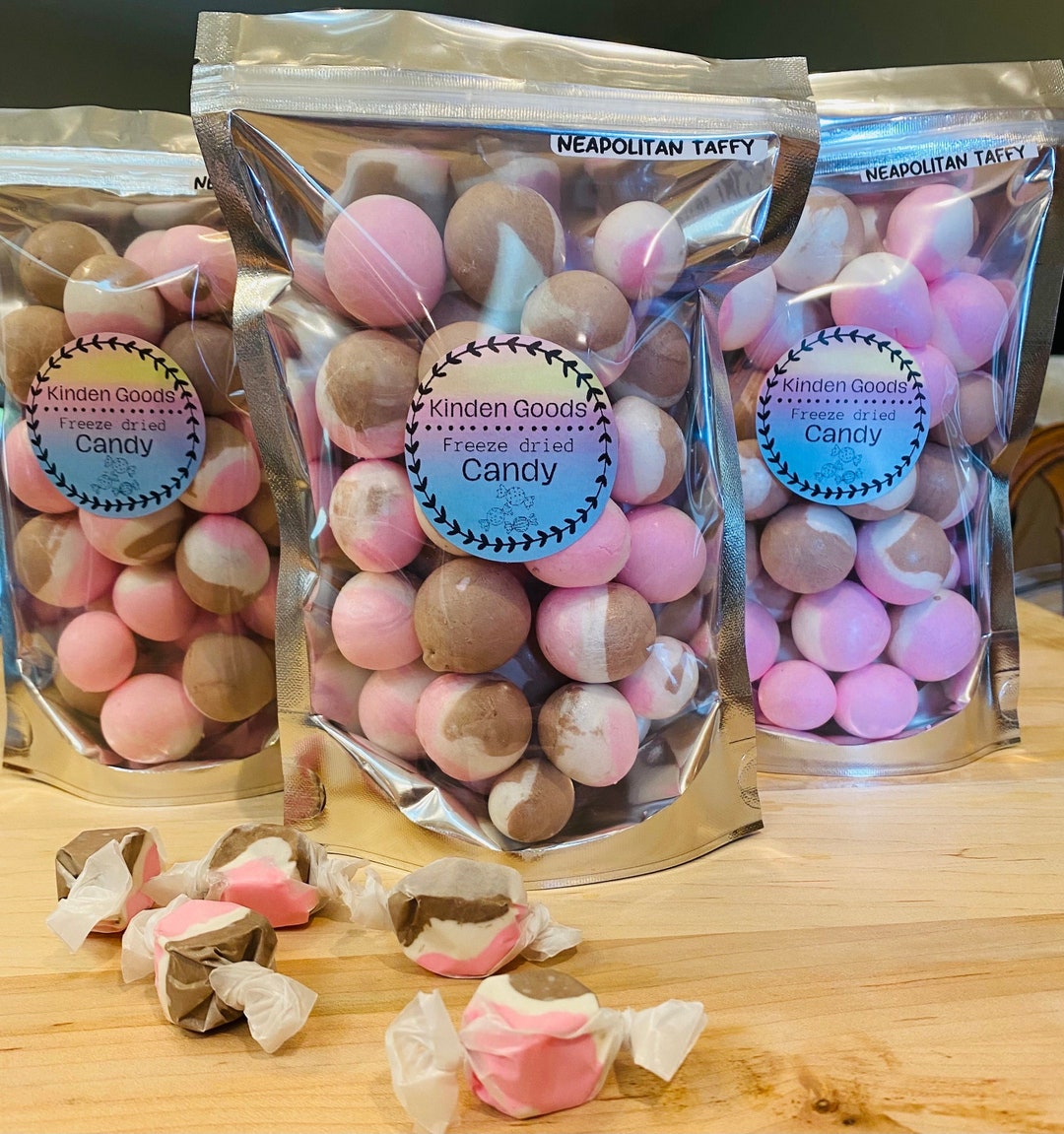Freeze Dried Neapolitan Salt Water Taffy, Freeze Dried Candy, Space ...