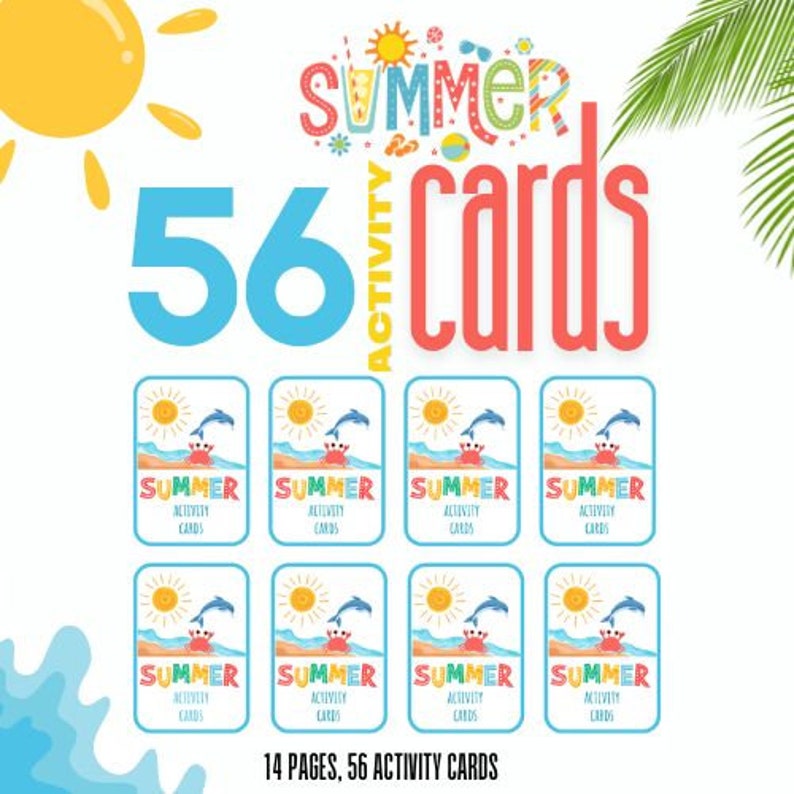 Printable Summer Activity Cards for Kids (PDF Download) - Etsy Australia