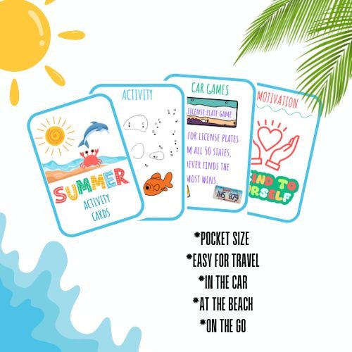 Printable Summer Activity Cards for Kids - Etsy