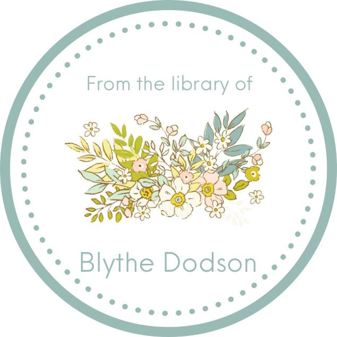 Personalized Floral Bookplate | Custom Bookplate Sticker | Birthday ...