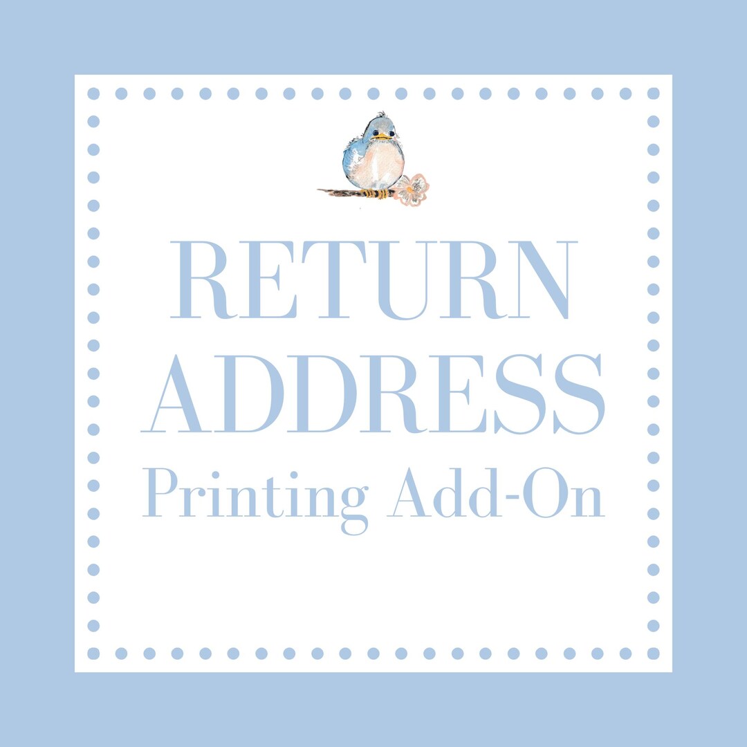 Custom Return Address Envelope Printing Add-on - Etsy