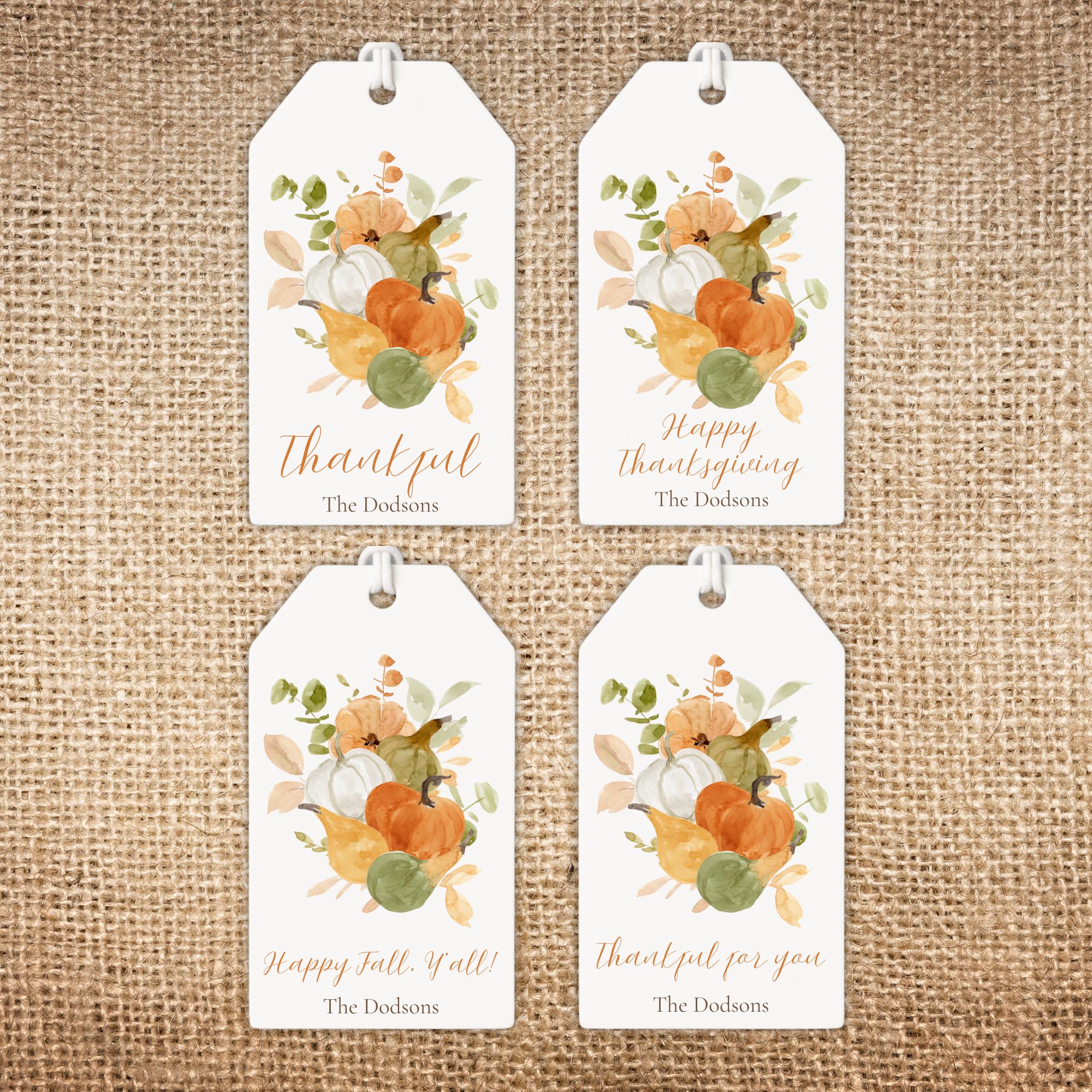 Fall Gift Tags | Thanksgiving Gift Tags | Personalized Gift Tags ...