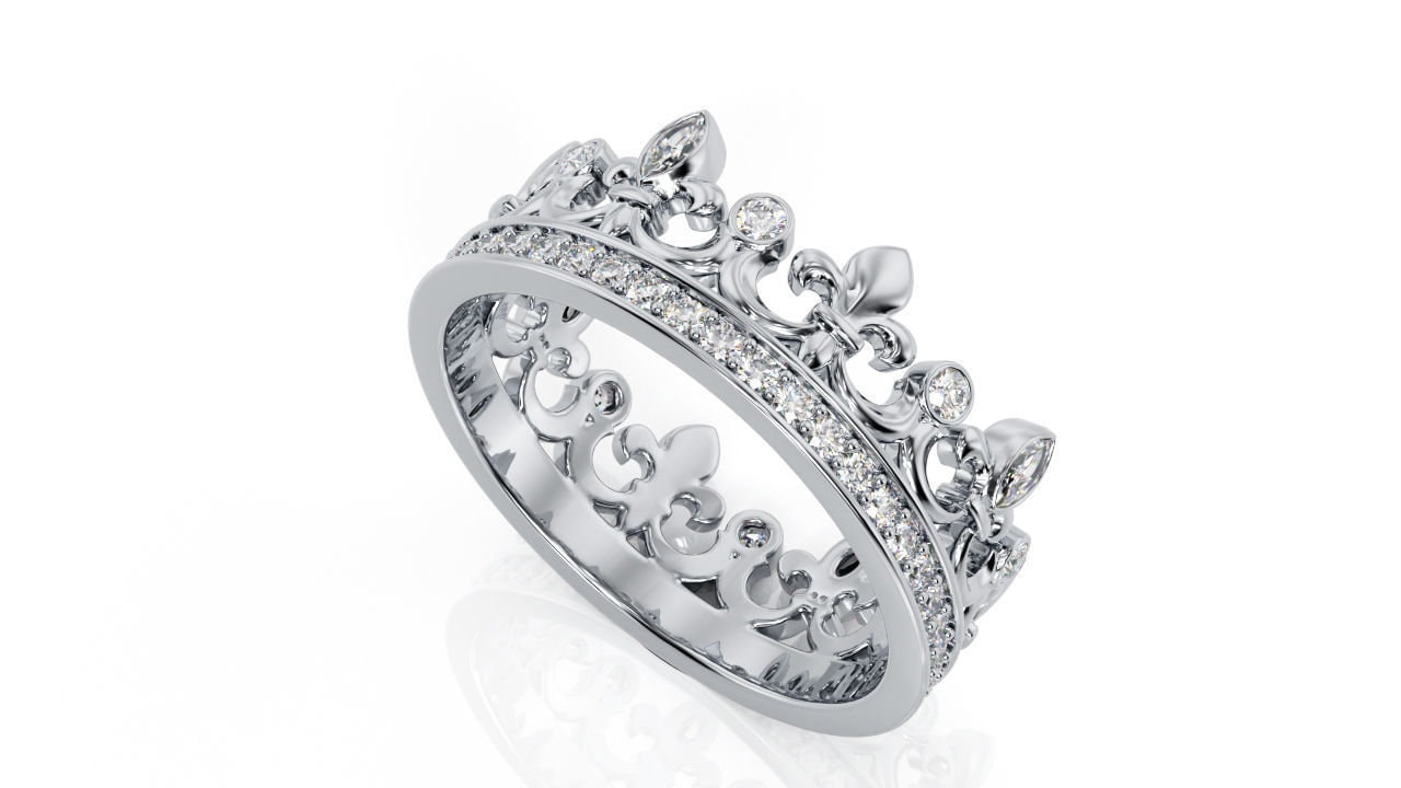 Crown Ring, Queen, King, Wedding, Promised, Eternity, Unique Wedding ...