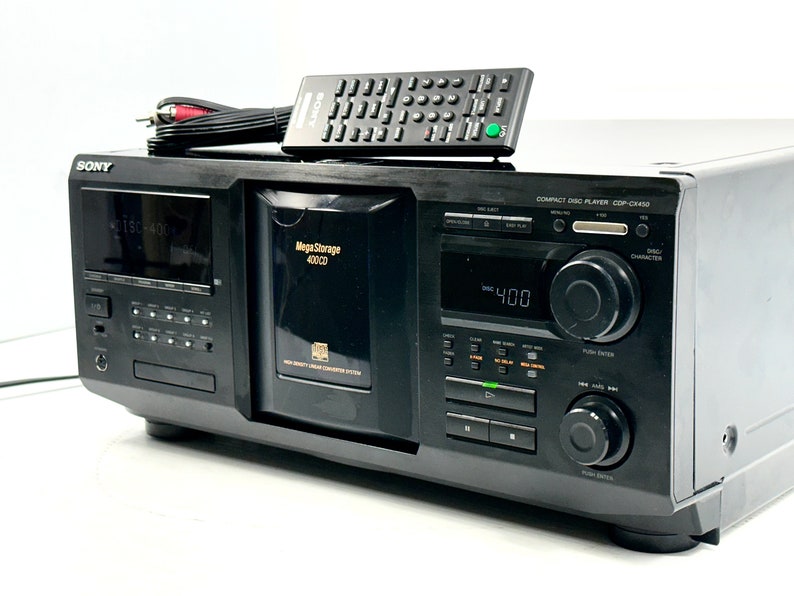Vintage Refurb Sony CDP-CX450, 400 CD Compact Disc Changer W Genuine ...