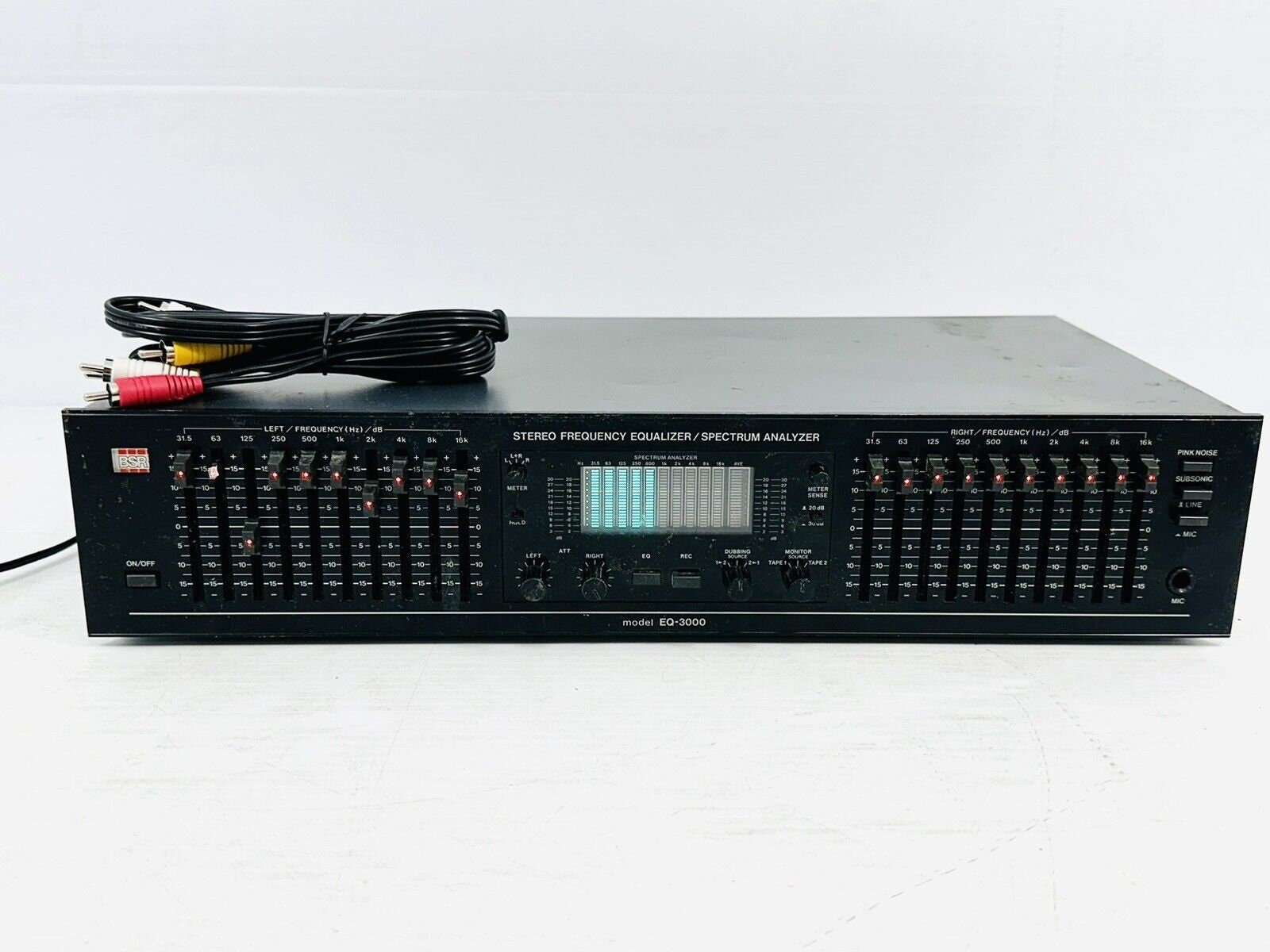 BSR Model EQ-3000 Stereo Frequency Equalizer Spectrum Analyzer Tested ...