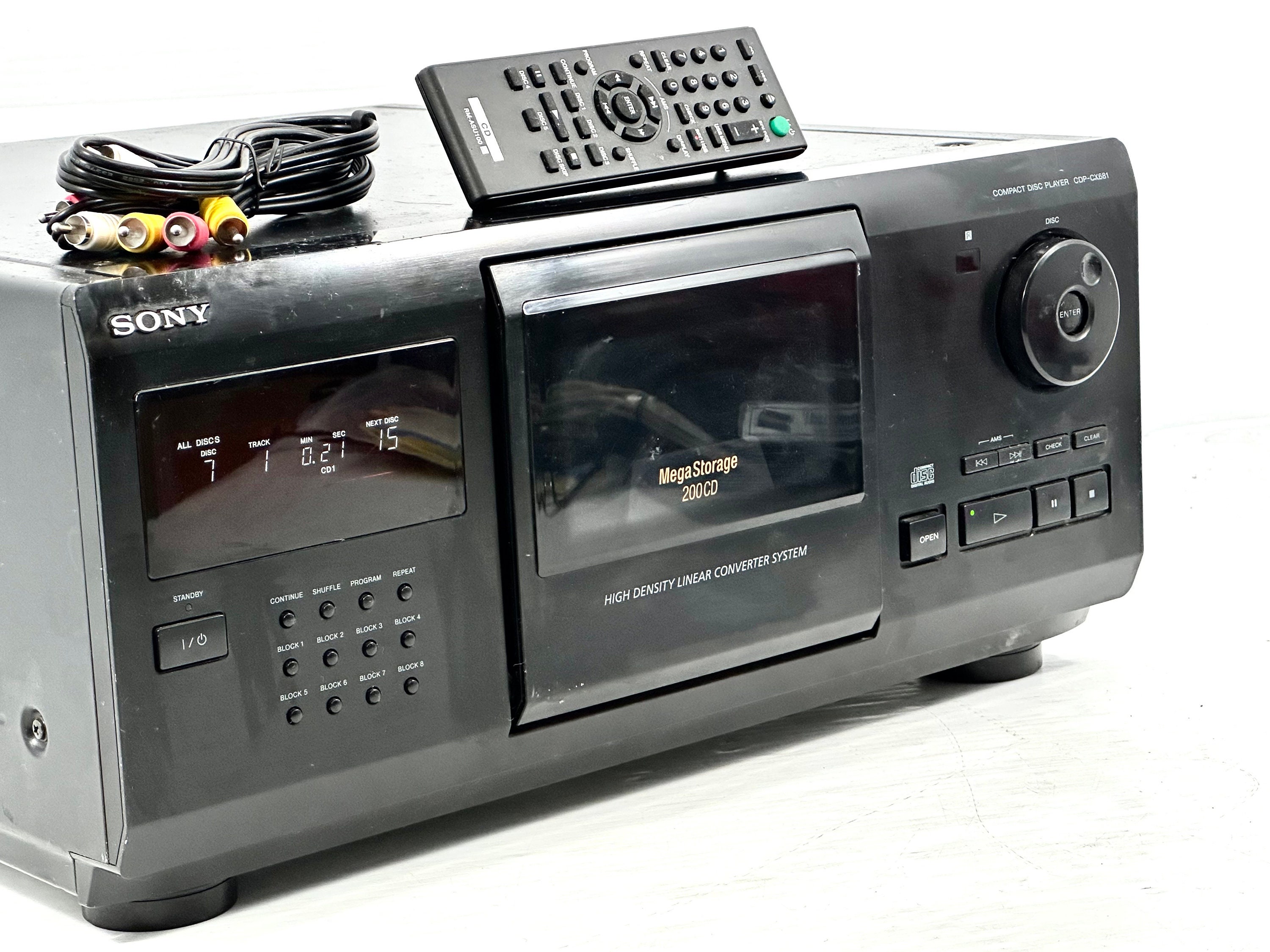 Vintage Pro Refurb Sony CDP-CX681 Mega Storage Jukebox 200 CD Changer ...