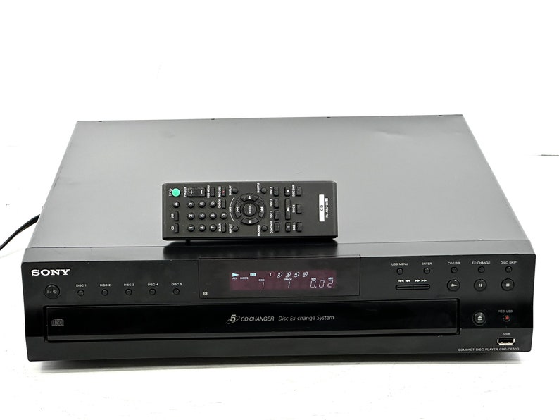 Vintage Sony CD Player CDP-CE500 5 Disc Changer Compact Disc Player Brand New Sealed/ Multi-disc ...