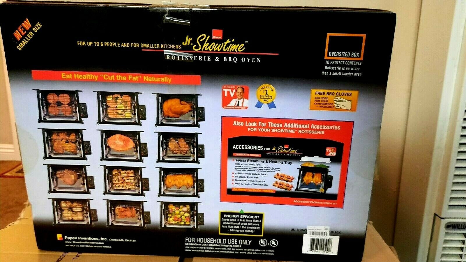 Vintage New Ronco Showtime Jr Rotisserie Bbq Oven 2500 Brand New in Box ...