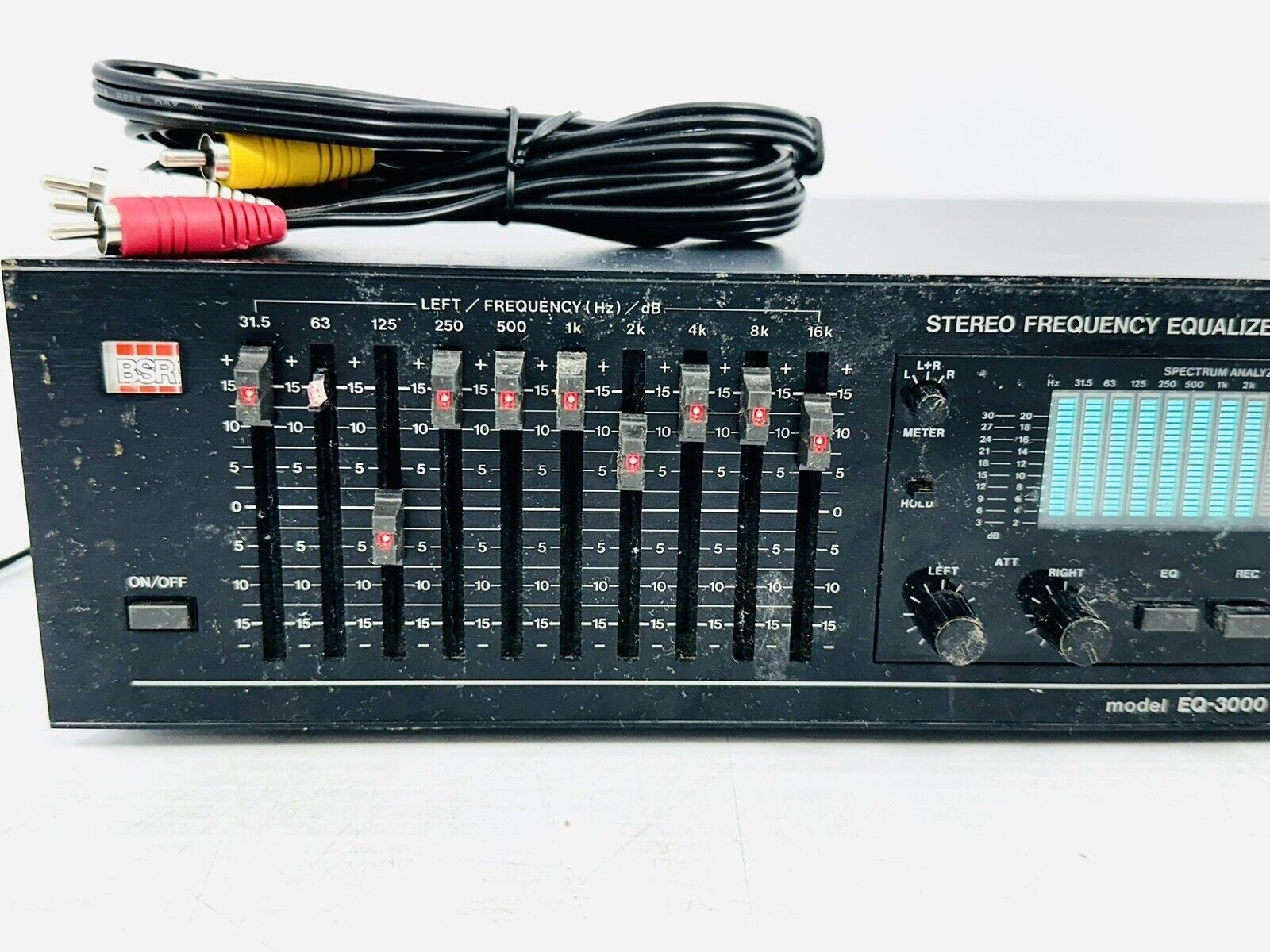 BSR Model EQ-3000 Stereo Frequency Equalizer Spectrum Analyzer Tested ...