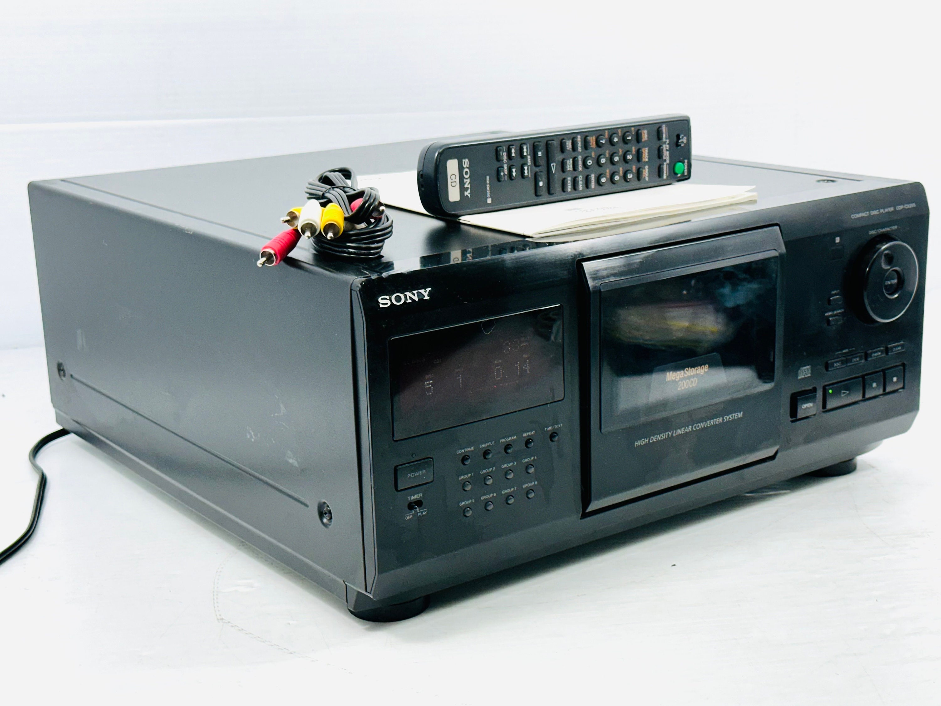 Vintage Pro Refurb Sony Mega Storage 200 Cd Disk CDP-CX255 Cd Player ...