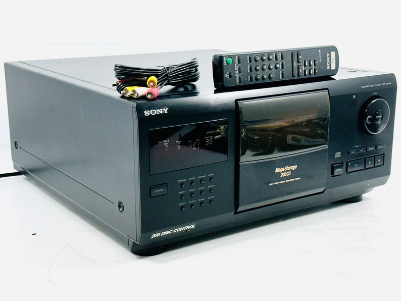 Vintage Sony Mega Storage 200 Cd Disk CDP-CX200 Cd Player With Original ...
