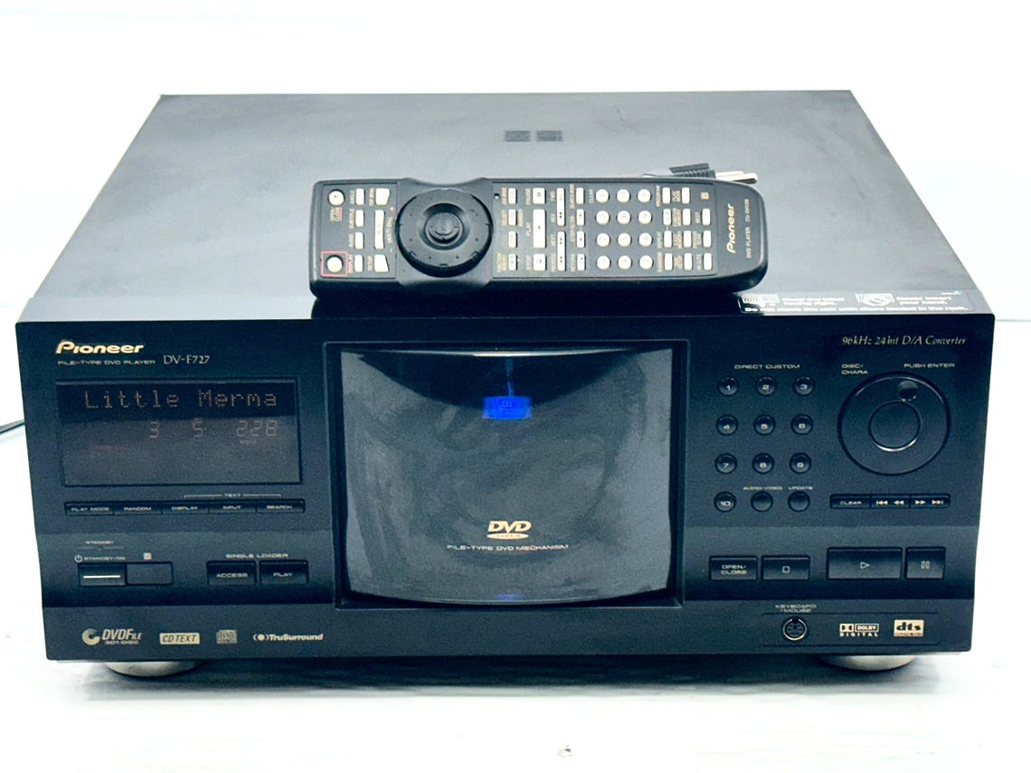 Vintage {pro Refurb} Pioneer DV-F727 File-type 300+1 DVD/CD Disc Player ...