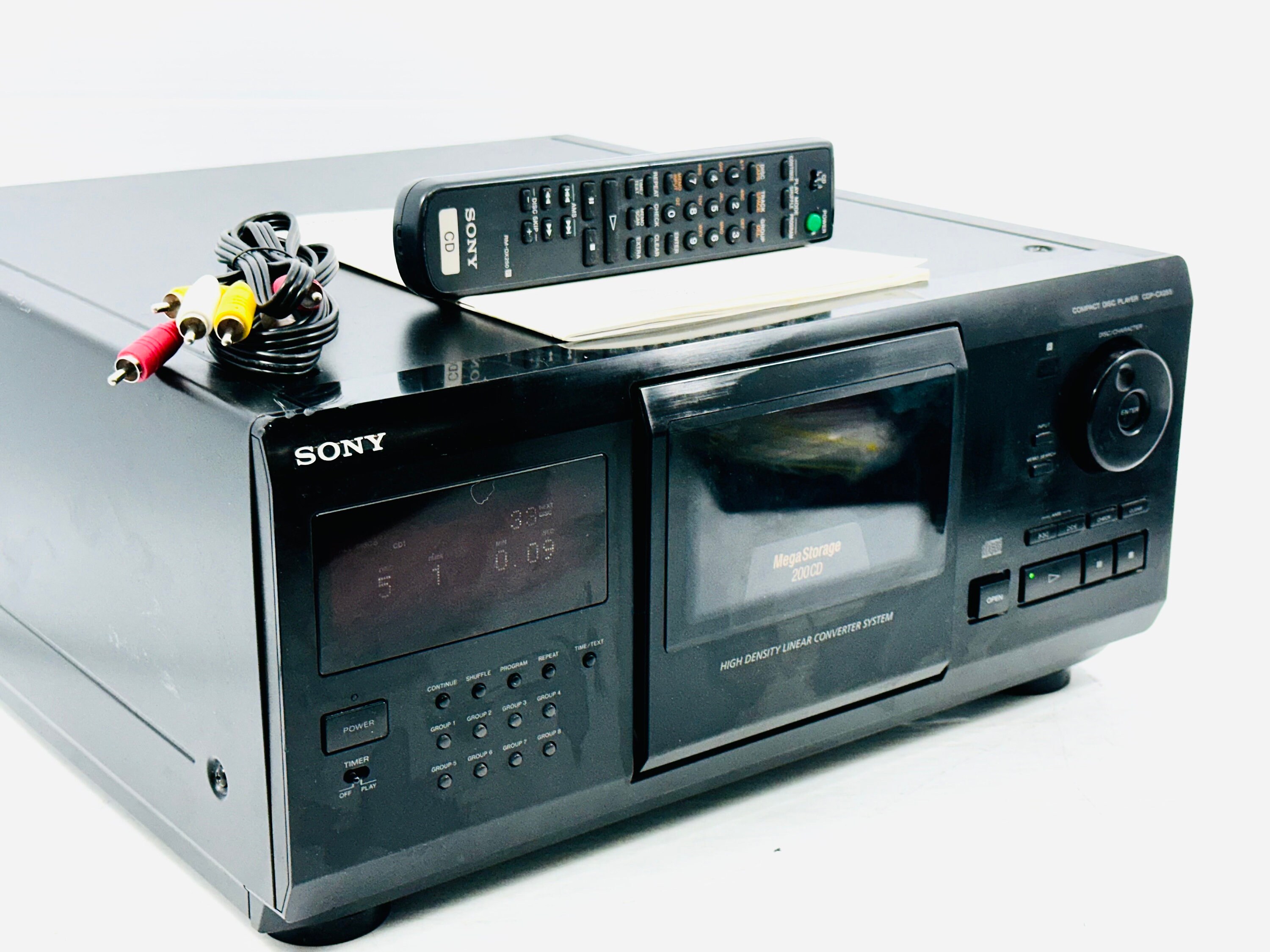 Vintage Pro Refurb Sony Mega Storage 200 Cd Disk CDP-CX255 Cd Player ...