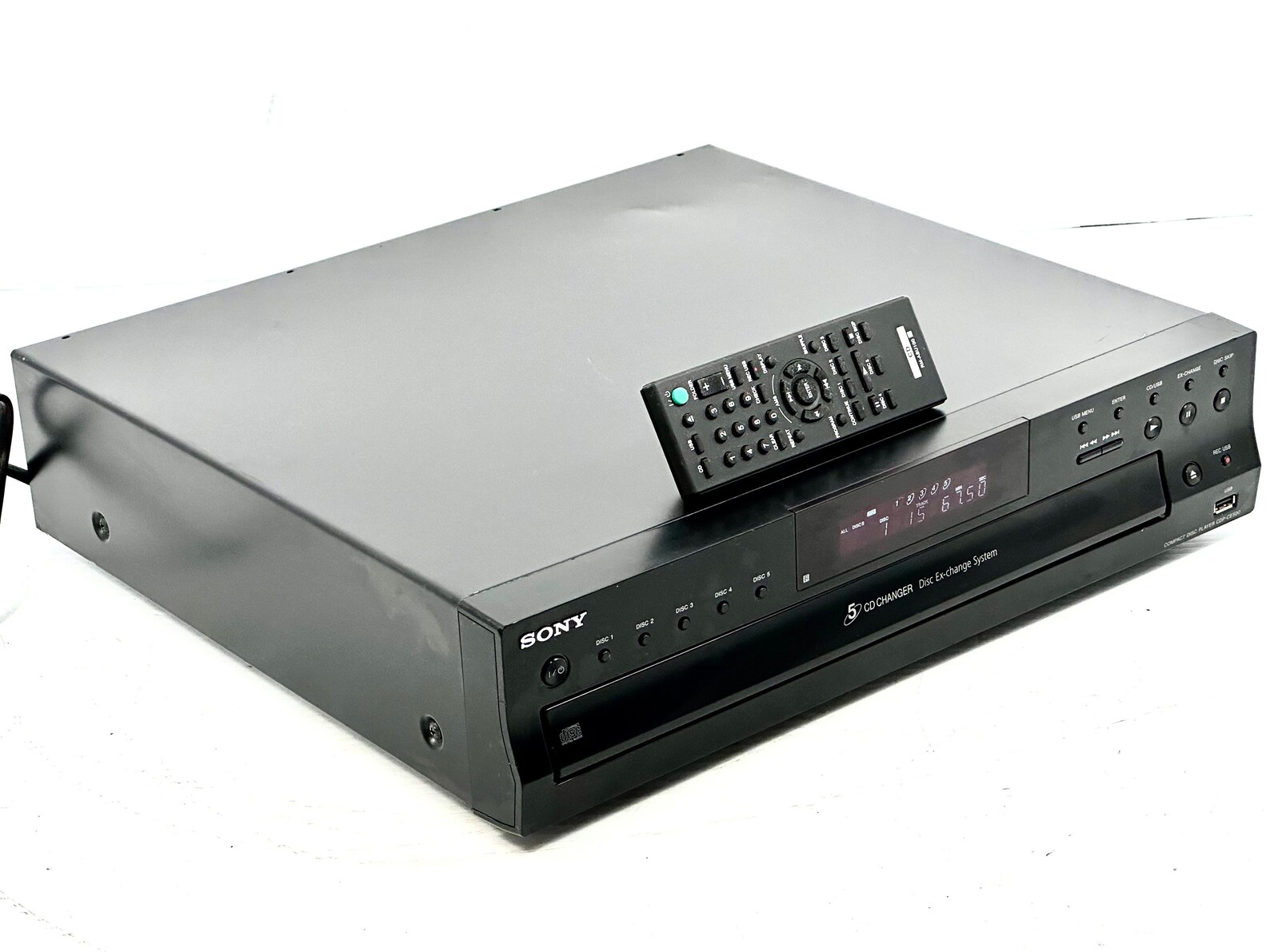 Vintage Sony CD Player CDP-CE500 5 Disc Changer Compact Disc Player ...