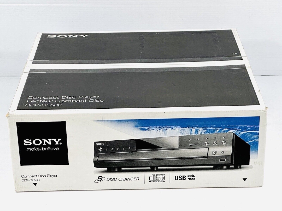 Vintage Sony CD Player CDP-CE500 5 Disc Changer Compact Disc Player Brand New Sealed/ Multi-disc ...