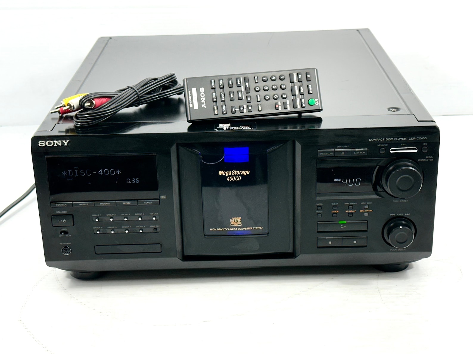 Vintage Refurb Sony CDP-CX450, 400 CD Compact Disc Changer W Genuine ...