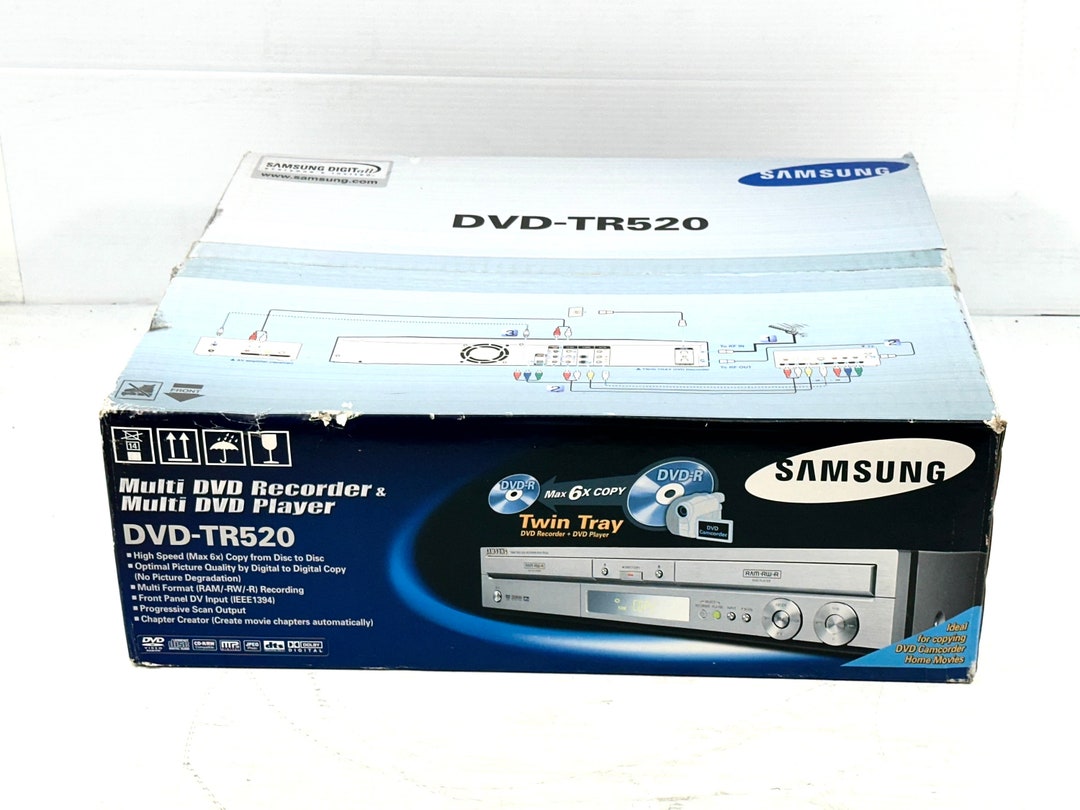 New Sealed Samsung DVD-TR520 Dual Tray DVD Recorder Combo Player ...