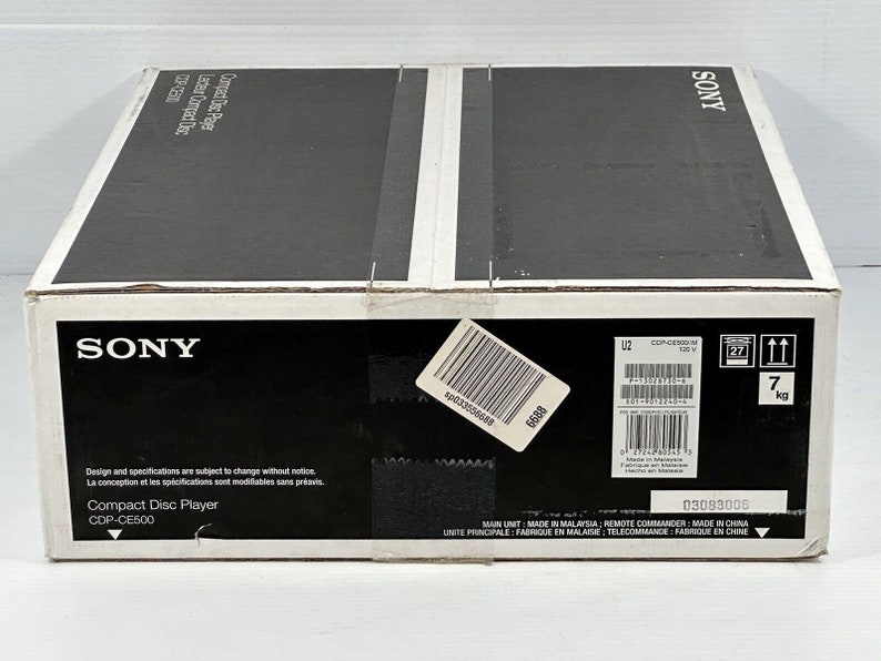 Vintage Sony CD Player CDP-CE500 5 Disc Changer Compact Disc Player ...