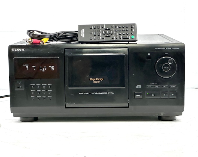 Vintage Pro Refurb Sony CDP-CX681 Mega Storage Jukebox 200 CD Changer ...