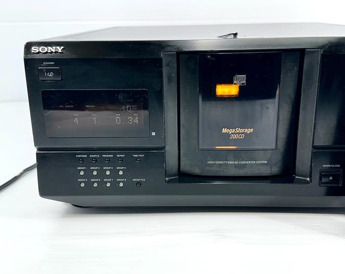 Vintage {pro Refurb} Sony CD Player Black CDP-CX220 200 Disc Changer W ...
