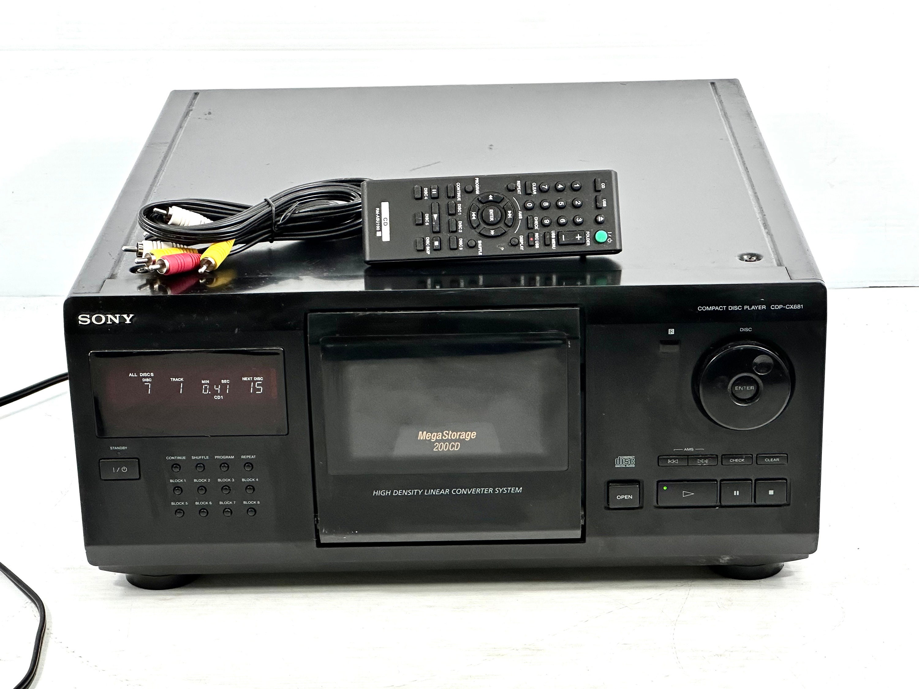Vintage Pro Refurb Sony CDP-CX681 Mega Storage Jukebox 200 CD Changer ...